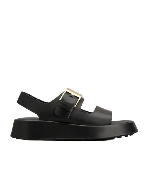 TOD'S Buckle-strap Platform Sandals - Black