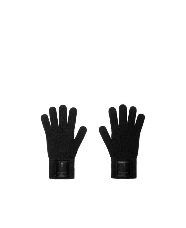 Givenchy 4g Wool Knit Gloves - Black