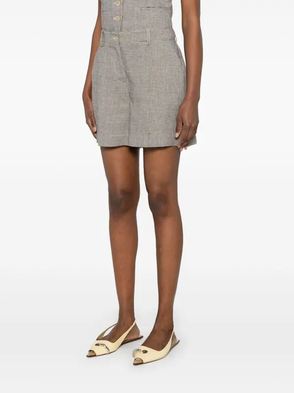 P.a.r.o.s.h Belt Loop Houndstooth Shorts