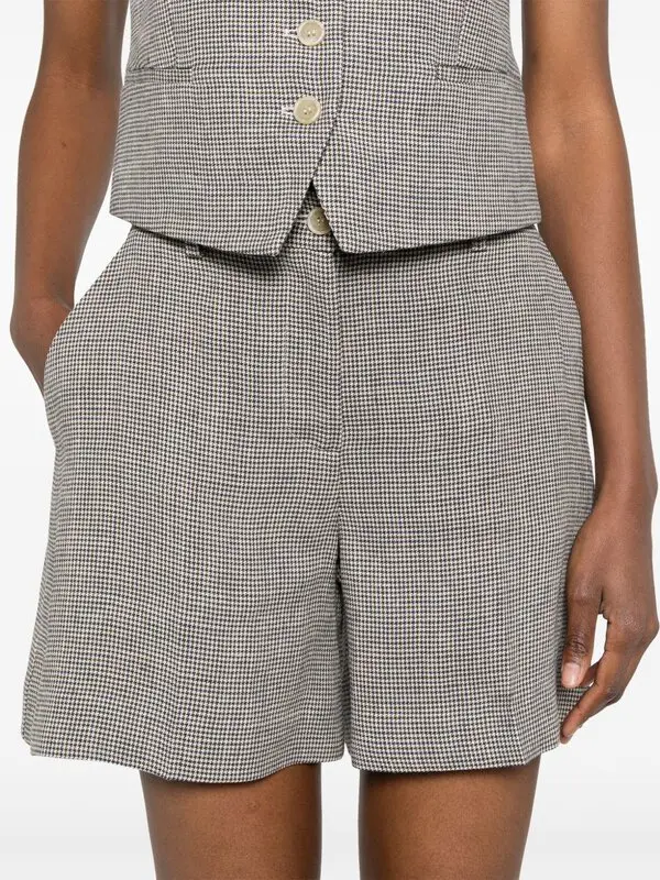 P.a.r.o.s.h Belt Loop Houndstooth Shorts