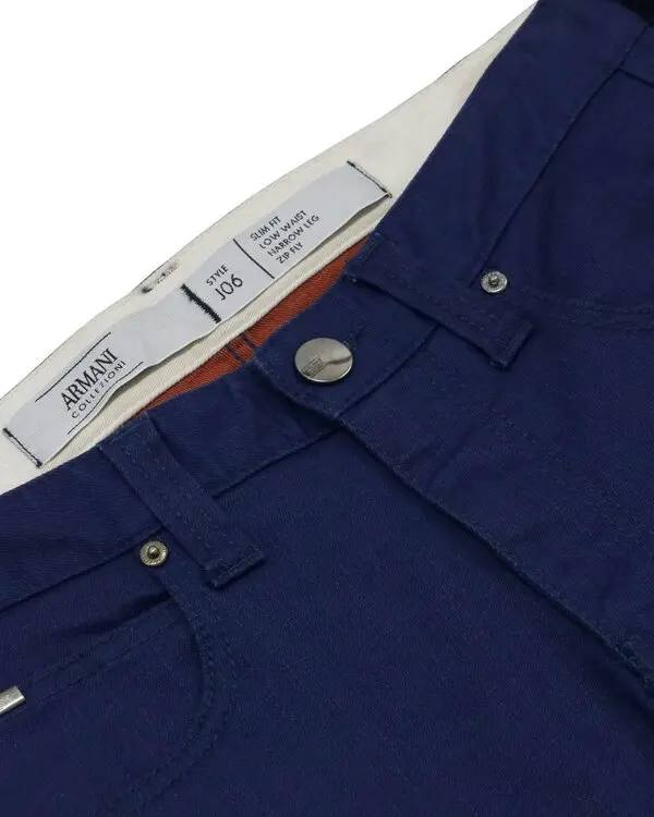 Emporio Armani Slim Fit Zip Fly Jeans - Blue
