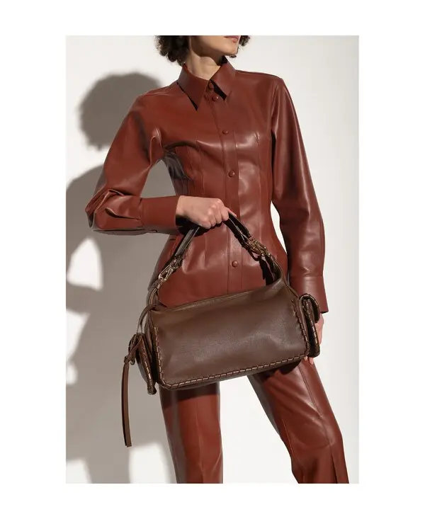 Chloé Nahir Zipped Shoulder Bag - Brown