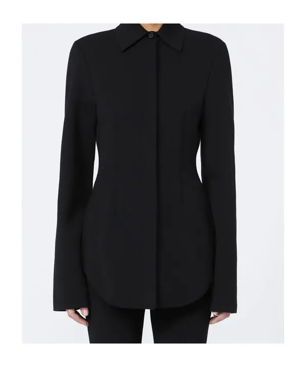 Sportmax Baffo Long-sleeved Knitted Shirt