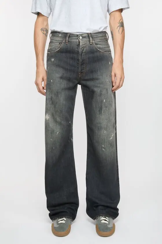 Acne Studios Loose-fit Distressed Wide-leg Jeans