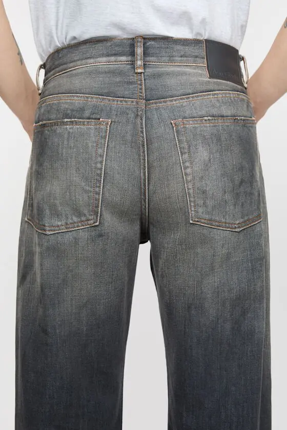 Acne Studios Loose-fit Distressed Wide-leg Jeans