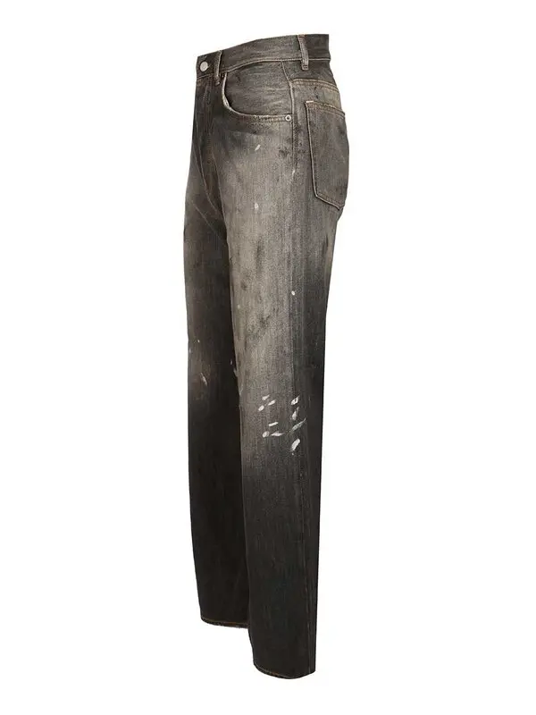 Acne Studios Loose-fit Distressed Wide-leg Jeans