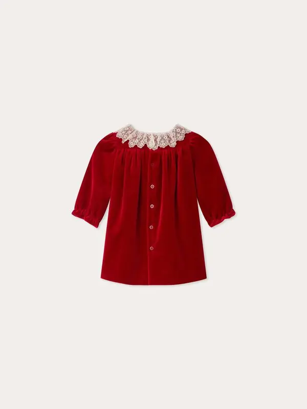 Bonpoint Lace-detailed Long-sleeved Dress
