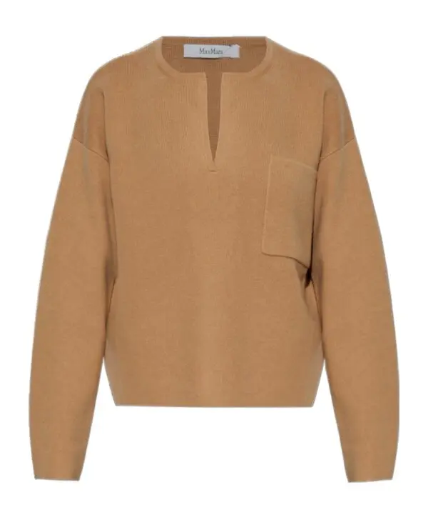 Max Mara Zibello Crewneck Long-sleeved Jumper - Beige