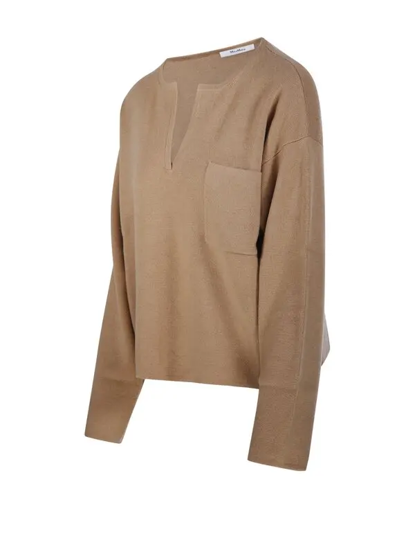 Max Mara Zibello Crewneck Long-sleeved Jumper - Beige