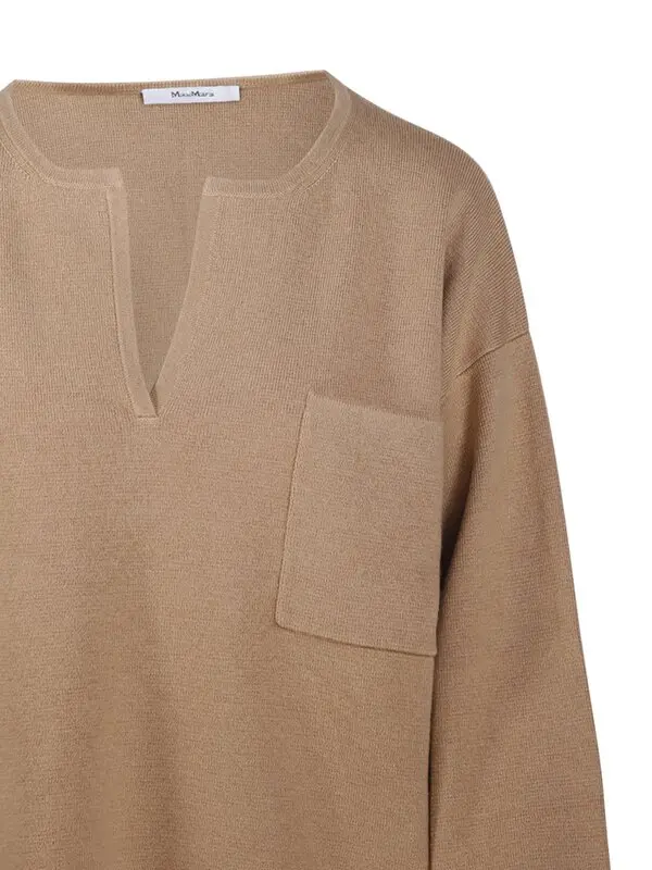 Max Mara Zibello Crewneck Long-sleeved Jumper - Beige