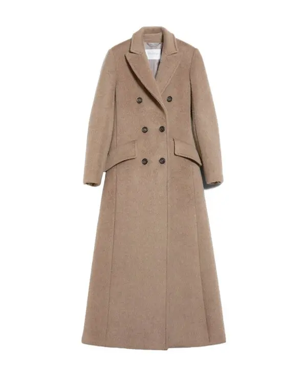 Max Mara Double-breasted Cashmere Blend Coat - Sand-colored