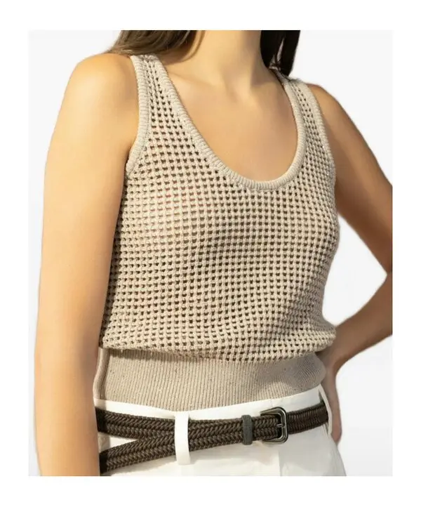 Brunello Cucinelli Sleeveless Knitted Tank Top