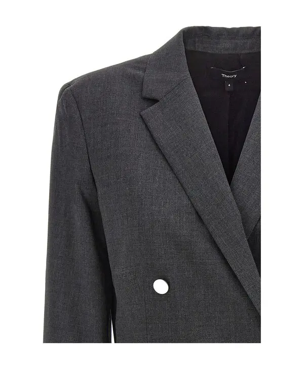 Theory Double Breasted Blazer - Black
