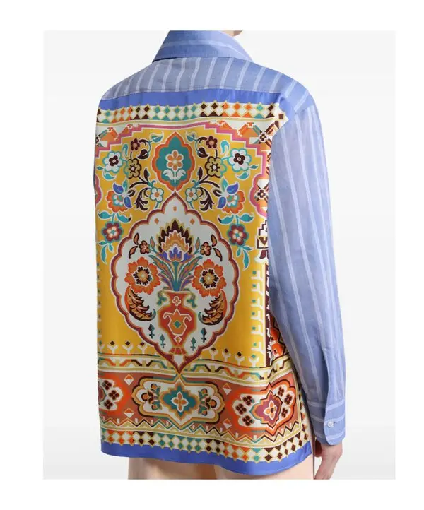 Etro Graphic Printed Striped Shirt