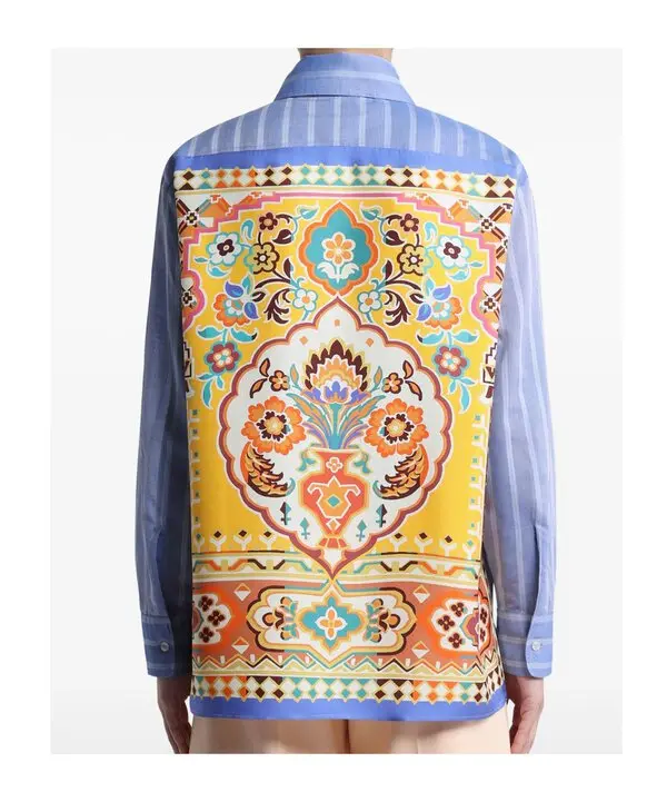 Etro Graphic Printed Striped Shirt