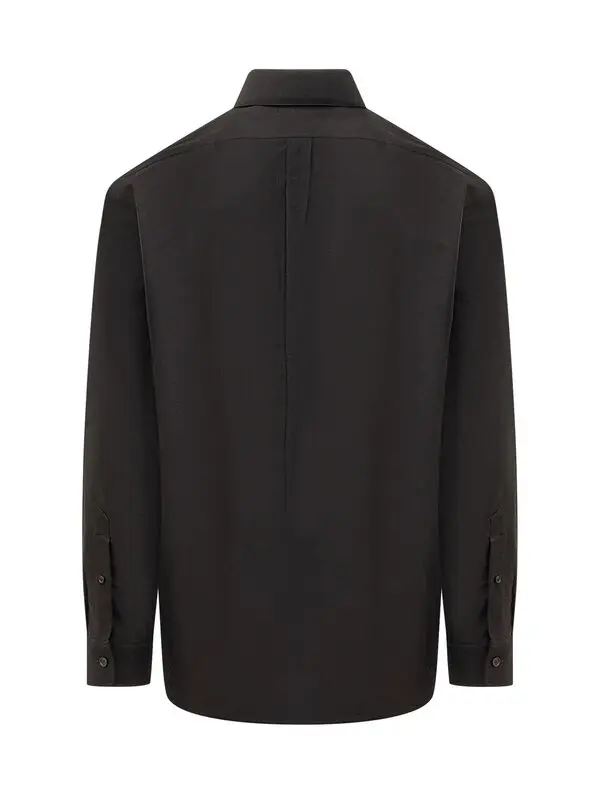 Givenchy 4g Embroidered Long-sleeved Shirt - Black