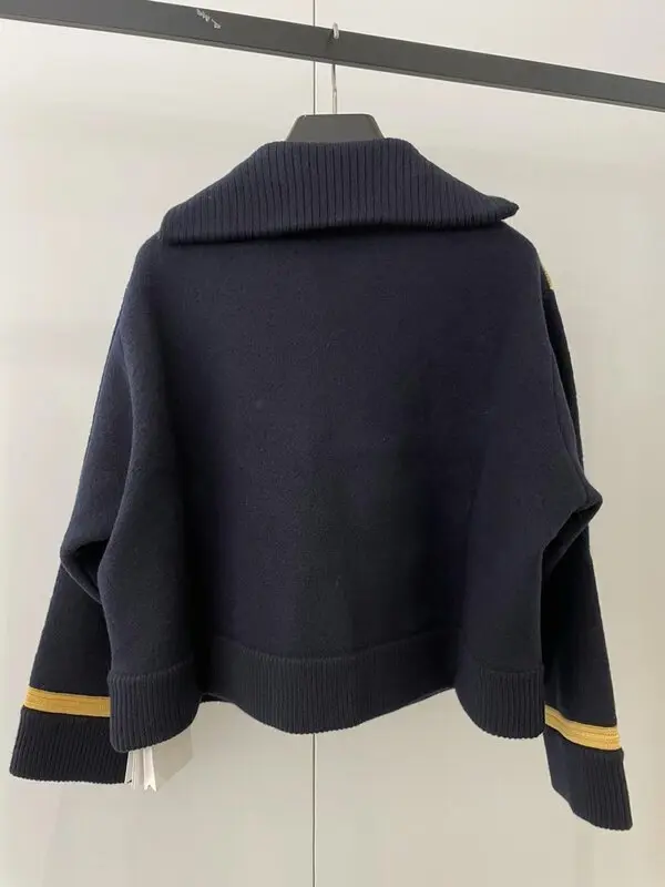 Celine Wool Military Vareuse With Braided Trim - Blue