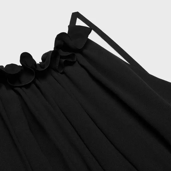 Celine Long Open Back Dress In Silk Georgette