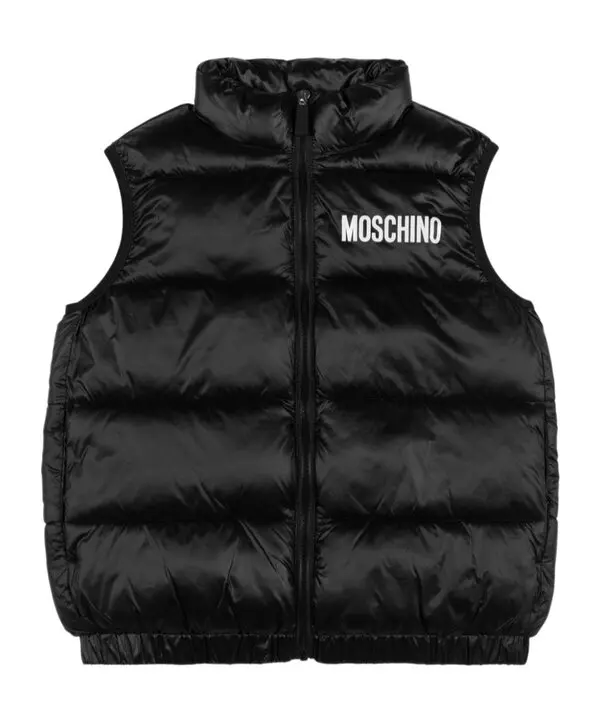 Moschino Puffer Vest With Teddy Bear Motif