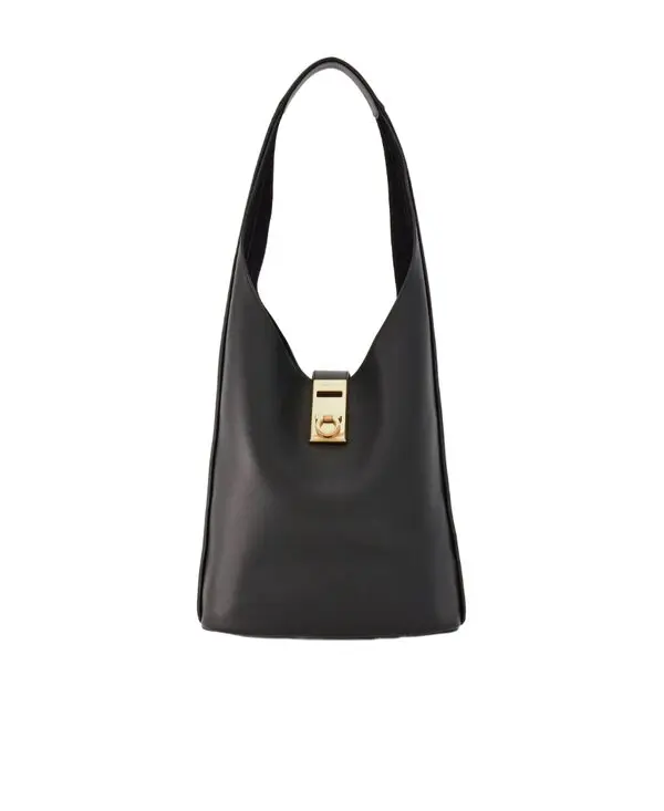FERRAGAMO Gancini Buckle Large Shoulder Bag