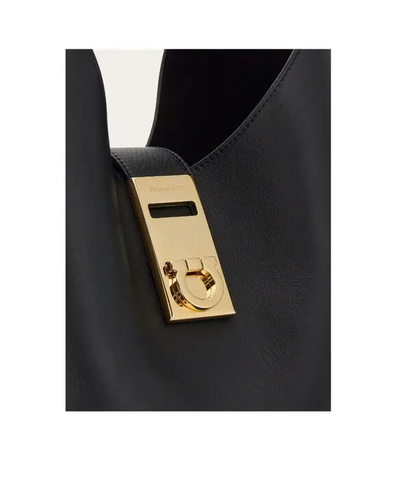 FERRAGAMO Gancini Buckle Large Shoulder Bag