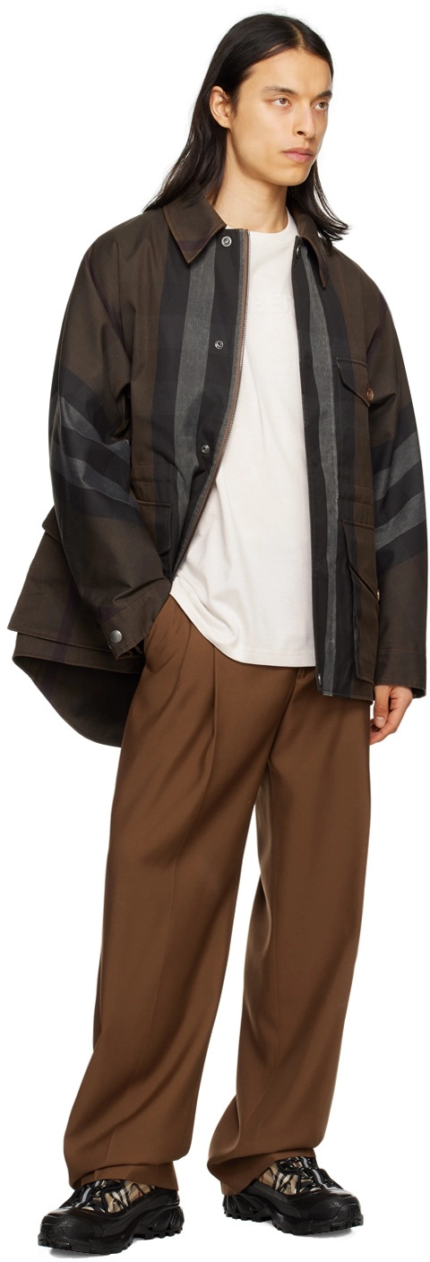 Burberry Check Drawstring Waist Field Jacket