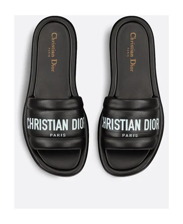 Dior Every-d Embossed Logo Flip Flops - Black