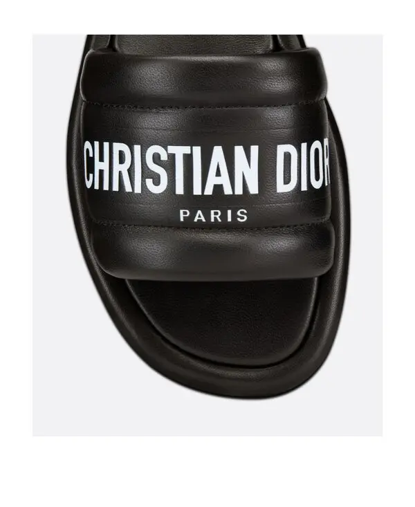 Dior Every-d Embossed Logo Flip Flops - Black