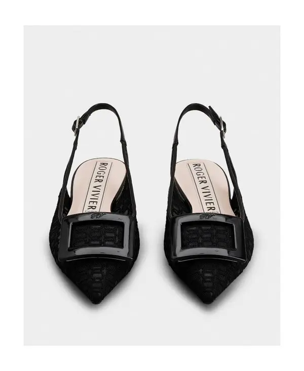ROGER VIVIER Gommettine Ballet Flats With Buckle Detail