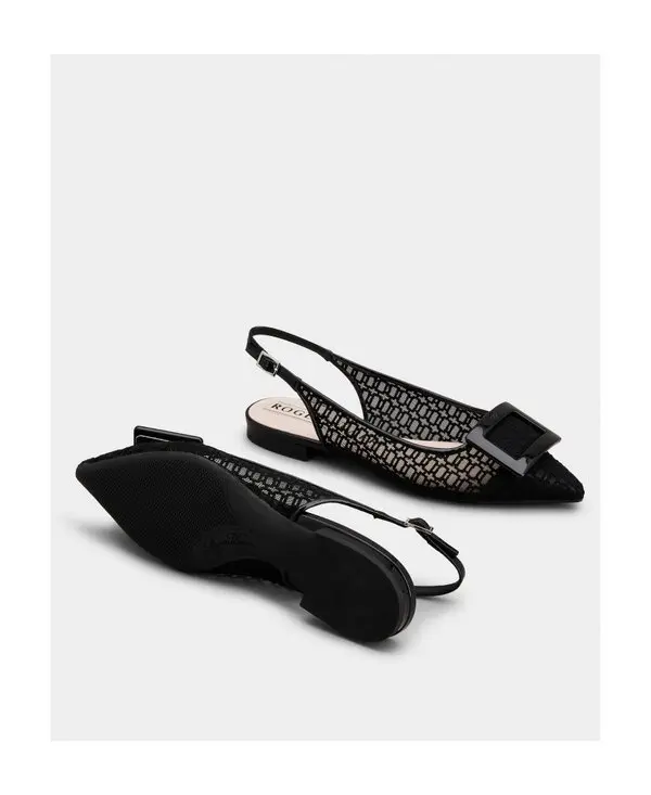ROGER VIVIER Gommettine Ballet Flats With Buckle Detail