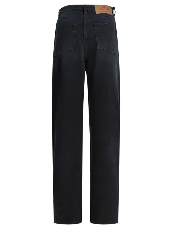 Prada Logo-patch Wide-leg Jeans