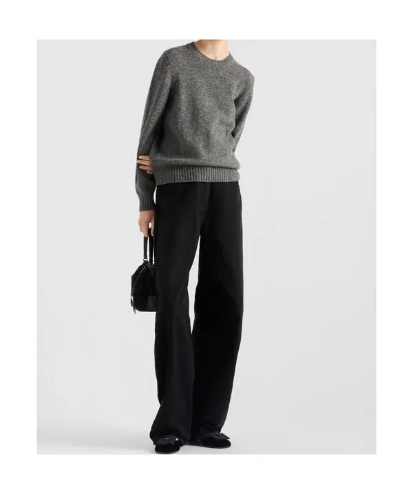 Prada Logo-patch Wide-leg Jeans