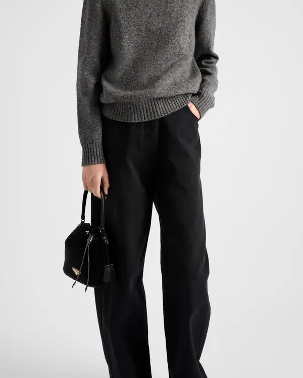 Prada Logo-patch Wide-leg Jeans