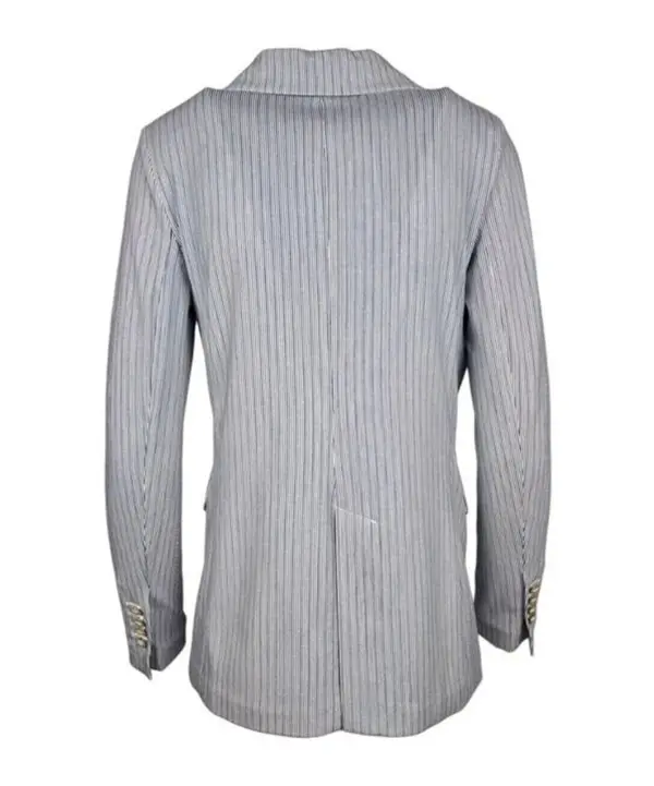 CIRCOLO 1901 Double-breasted Striped Blazer - Gray