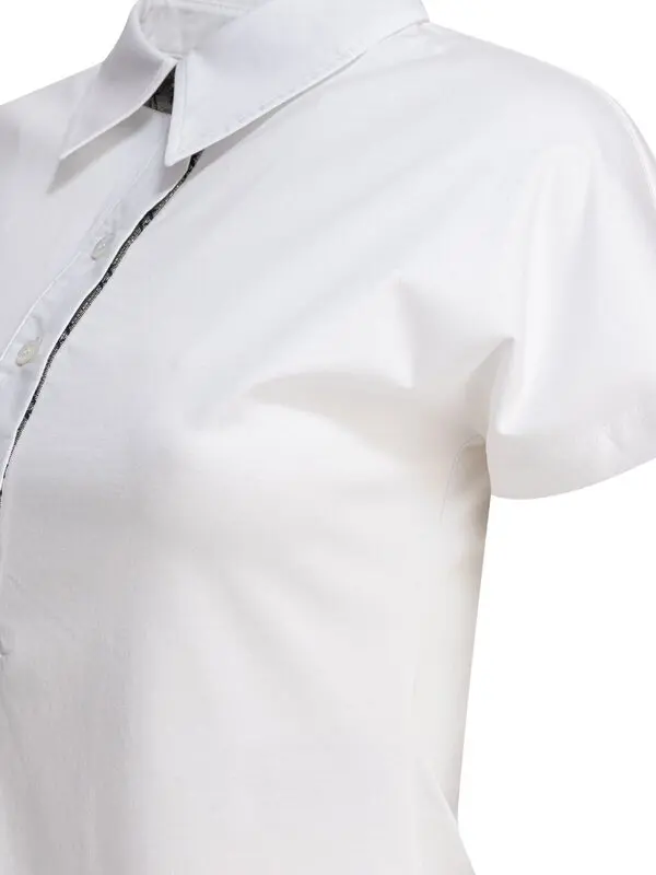 Herno Cotton Polo Top With Short Sleeves - White
