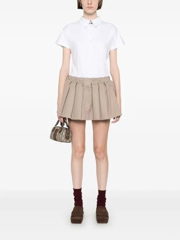 Herno Cotton Polo Top With Short Sleeves - White
