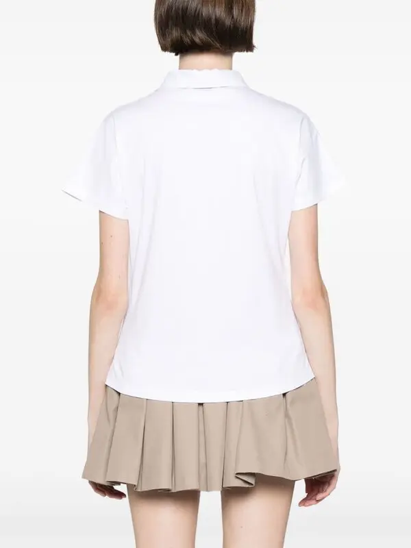 Herno Cotton Polo Top With Short Sleeves - White