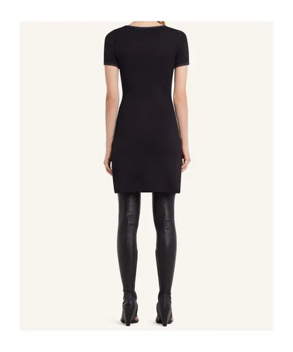 COURREGES Holistic Contrast" A-line Mini Dress - Black/navy Blue