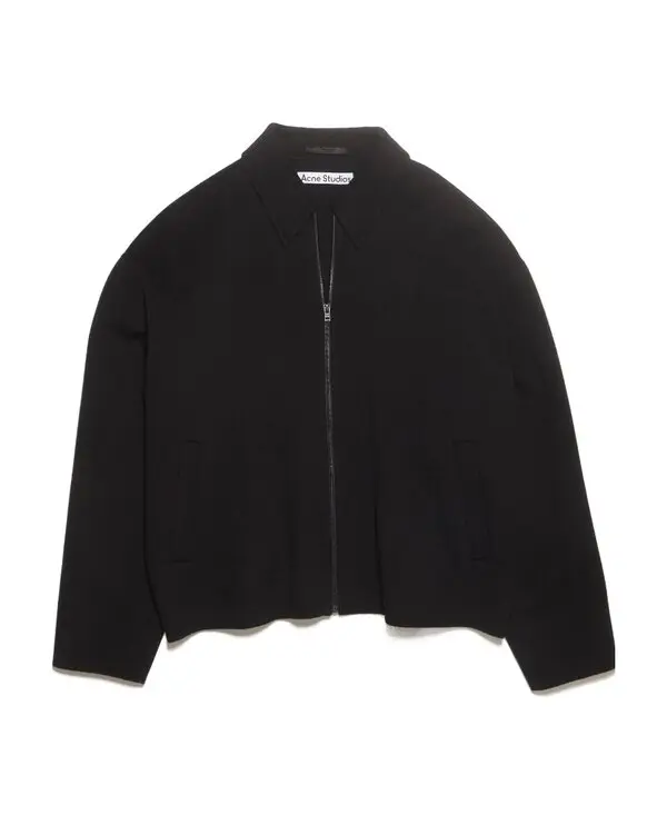 Acne Studios Zip-up Collared Jacket - Black