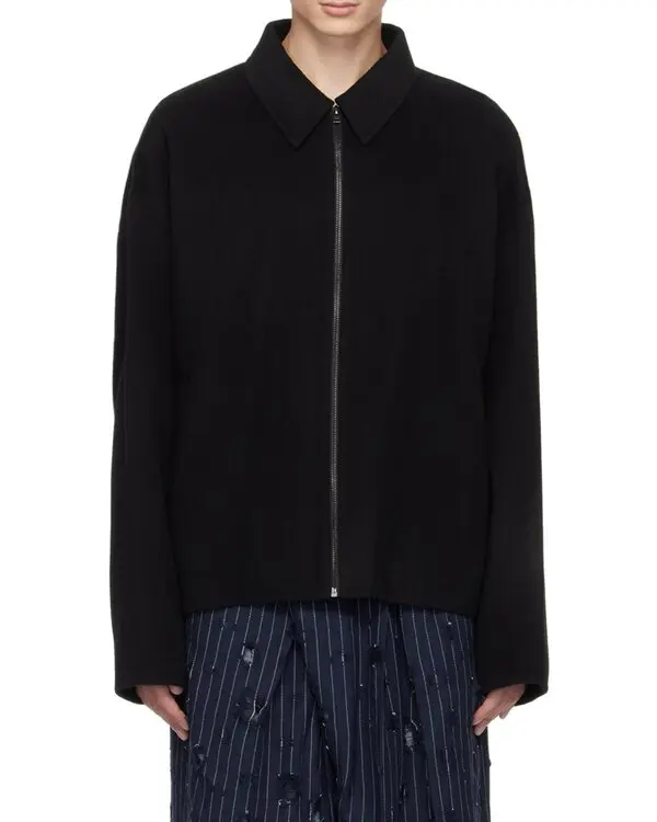 Acne Studios Zip-up Collared Jacket - Black