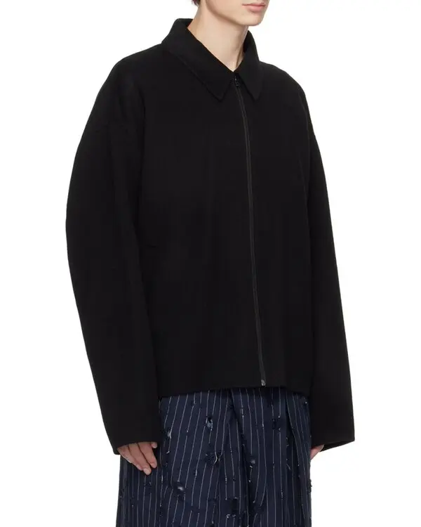 Acne Studios Zip-up Collared Jacket - Black
