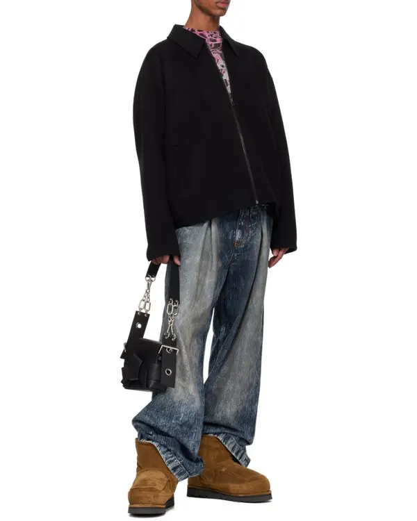 Acne Studios Zip-up Collared Jacket - Black
