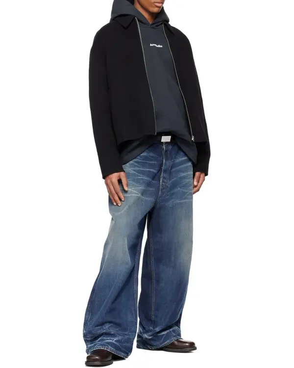 Acne Studios Zip-up Collared Jacket - Black