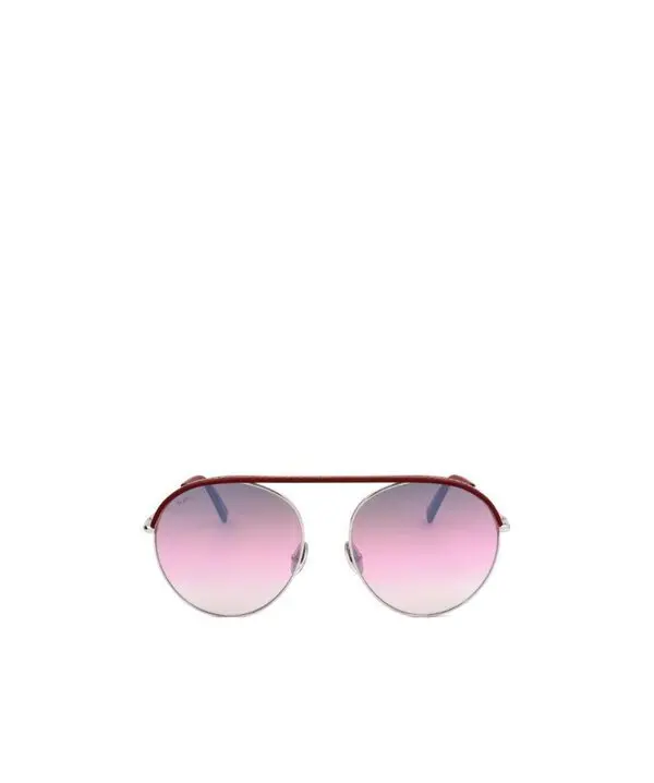 TOD'S Logo Gradient Aviator Sunglasses - Pink