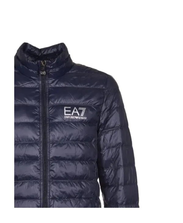 EA7 Quilted Zip-up Puffer Jacket - Black