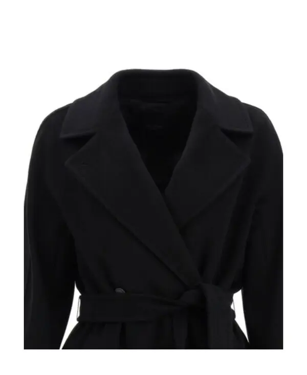 Max Mara Belted Waist Coat - Black