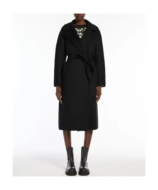 Max Mara Belted Waist Coat - Black