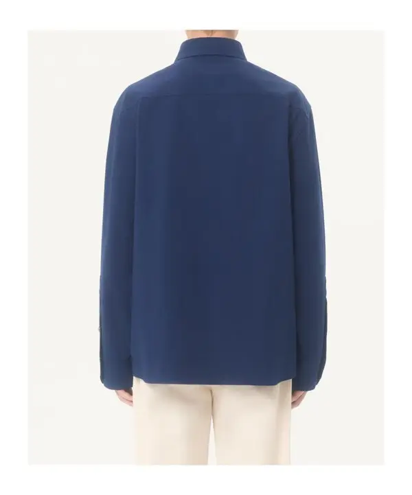 Valentino Garavani Logo Plaque Button-up Shirt Jacket