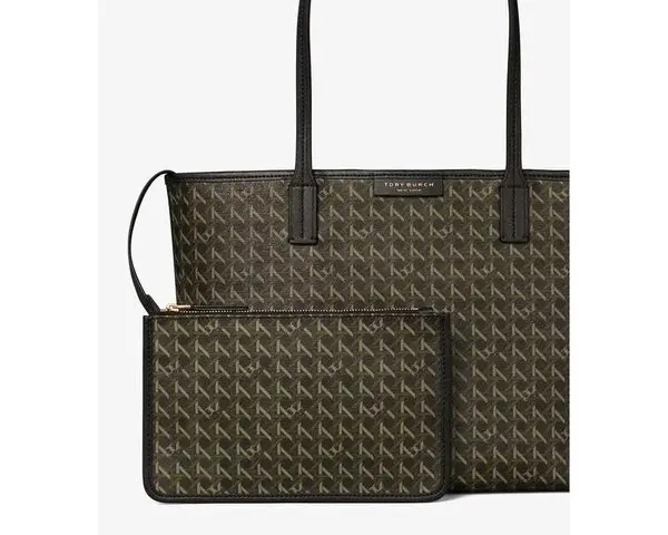 Tory Burch Monogram Zipped Tote Bag