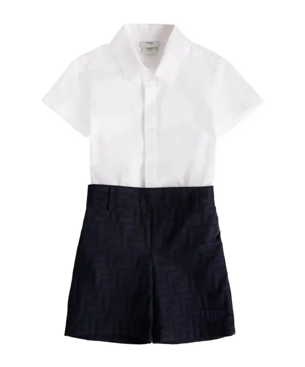Fendi Ff Jacquard Short And Shirt Set